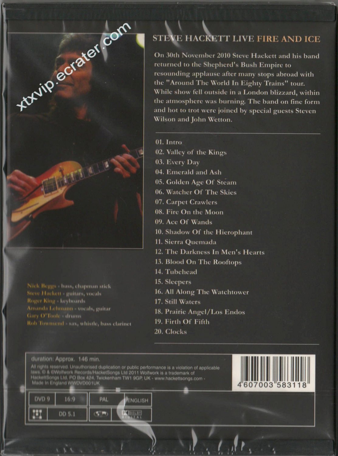 STEVE HACKETT - Fire And Ice Live - DVD