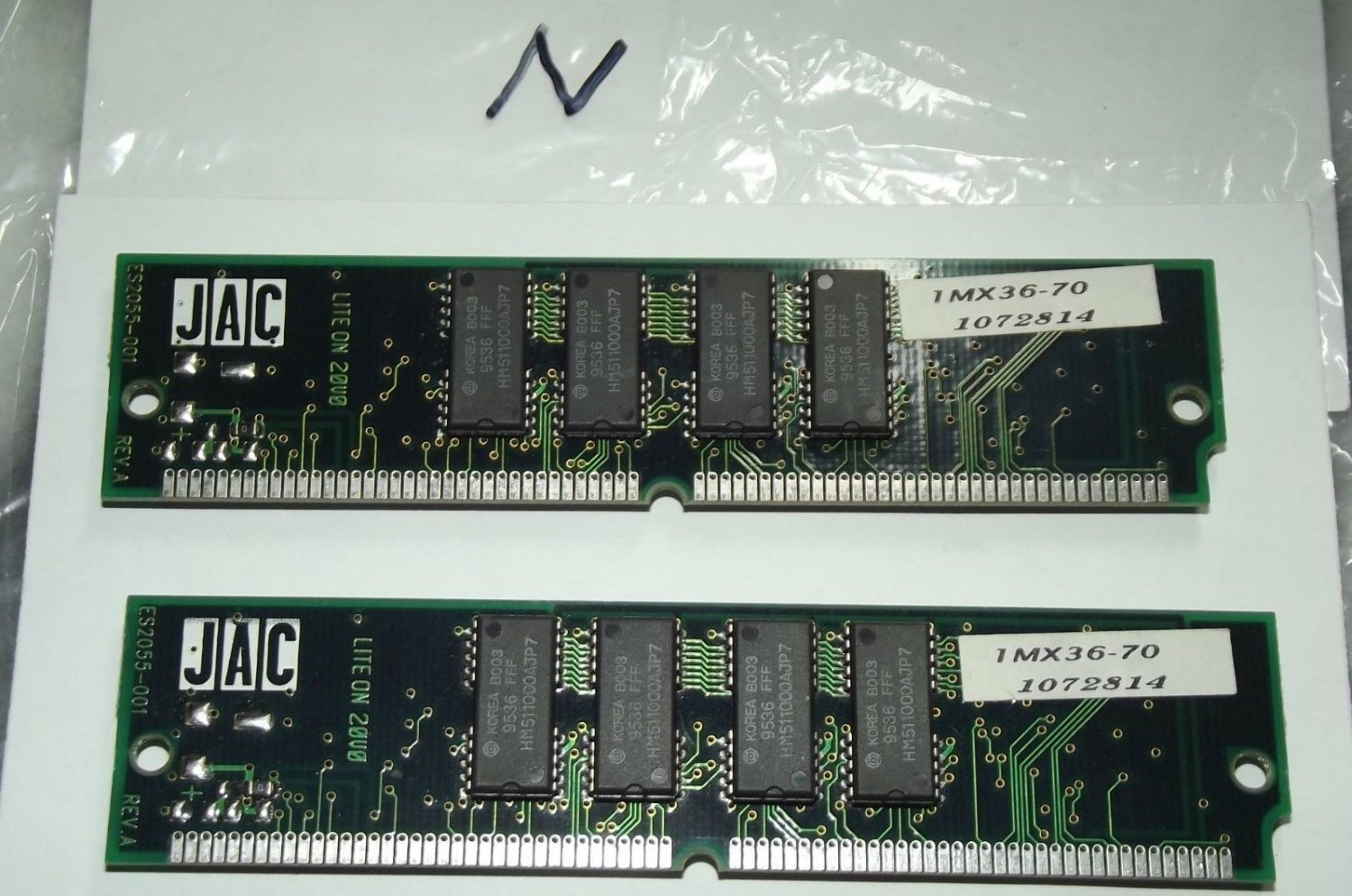2 matching 72 Pin SIMM with Tin connectors 12 module 1MX36-70 SIMM