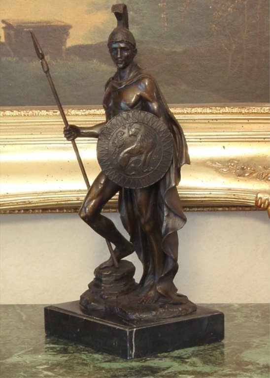 Roman Gladiator Warrior Spartacus Bronze Sculpture