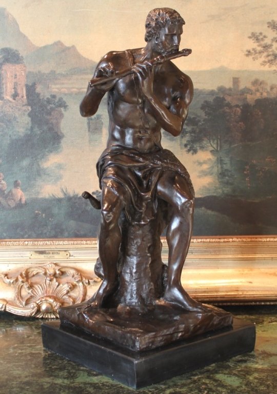 Large Mythological Greek Satyr Bronze Sculpture