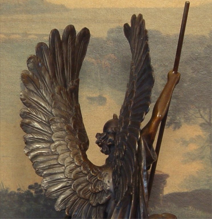 Greek God Apollo Dragon Slayer Bronze Sculpture