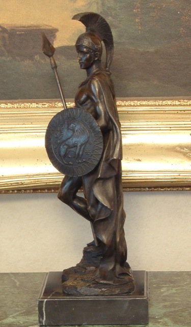 Roman Gladiator Warrior Spartacus Bronze Sculpture