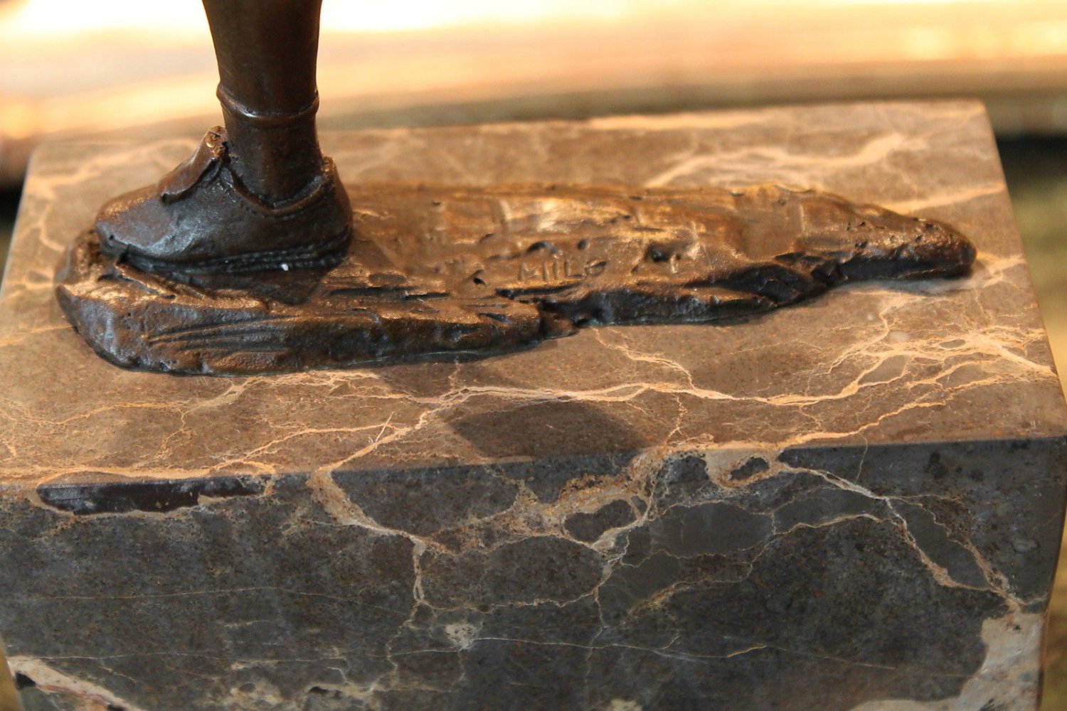 Crossing The Finish Line Marathon Runner Bronze Sculpture