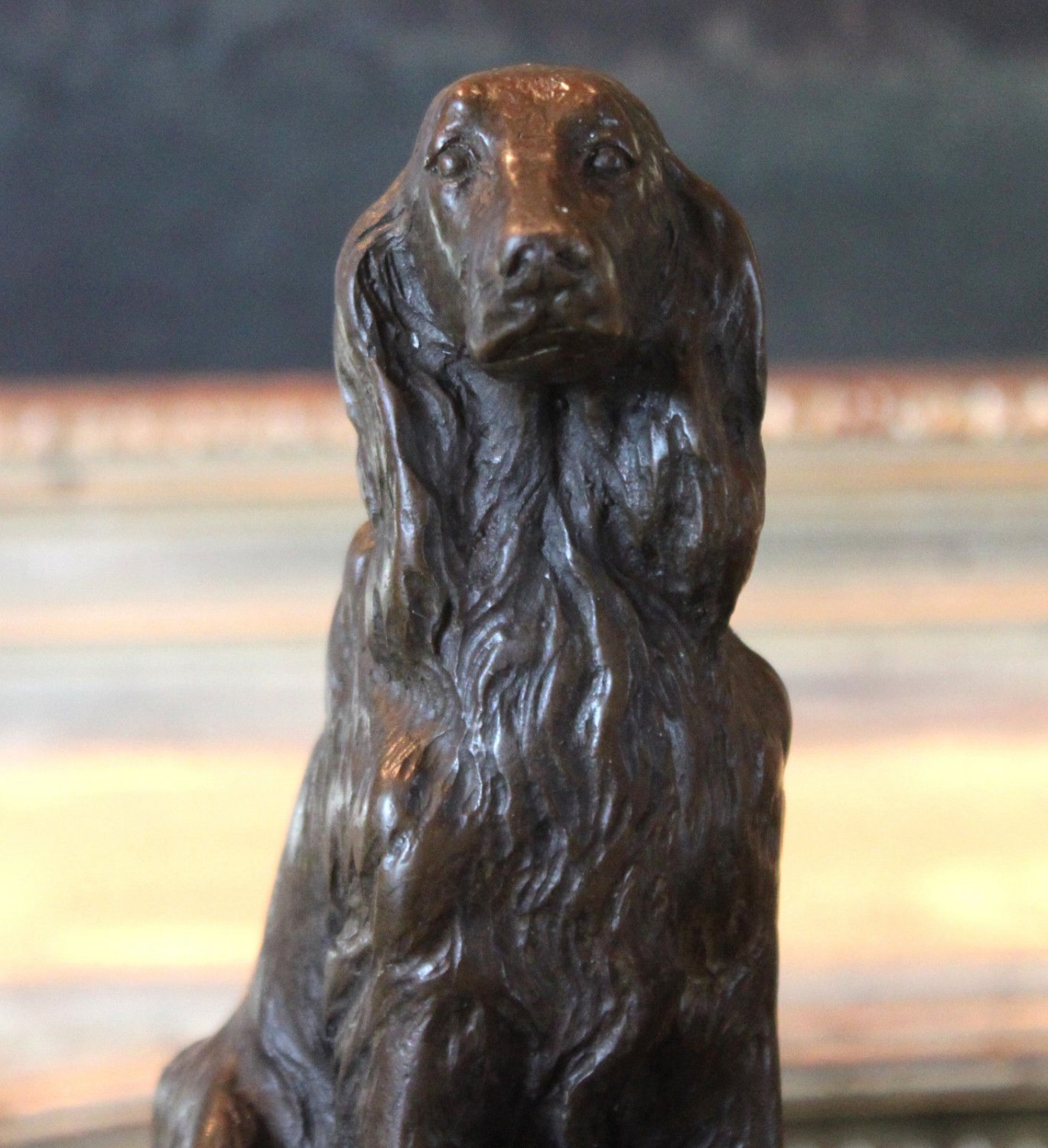Irish, English, Gordon Setter Hunting Dog Bronze Sculpture
