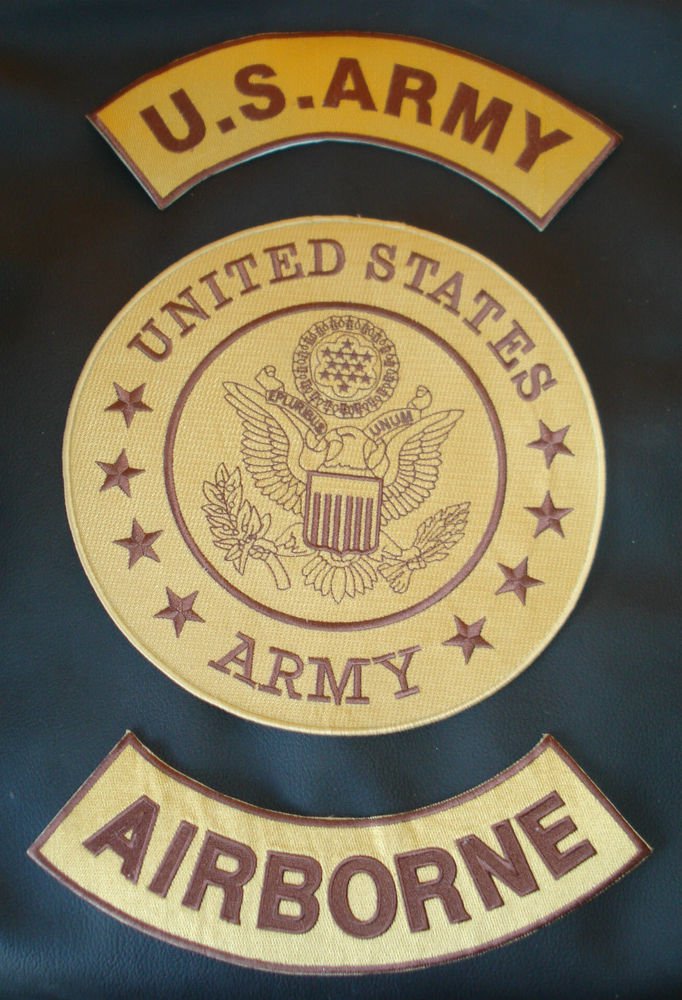 US Army Airborne Patches Set Rockers and Center Patch New style Free ...