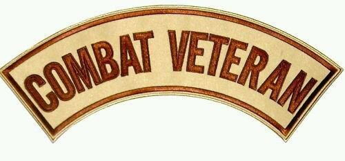 Combat Veteran Patch Top Rocker For Jacket Vest Motorcycle Biker Vets ...