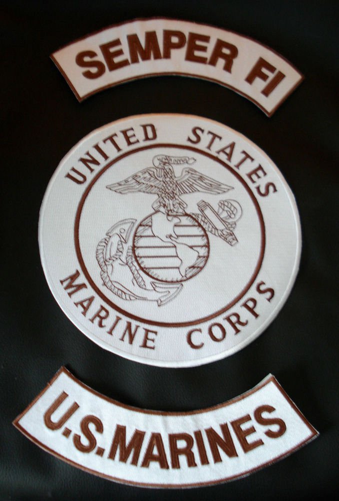 US MARINES CORPS PATCH ROCKER MARINES SEMPRE FI PATCHES FOR VEST JACKET NEW