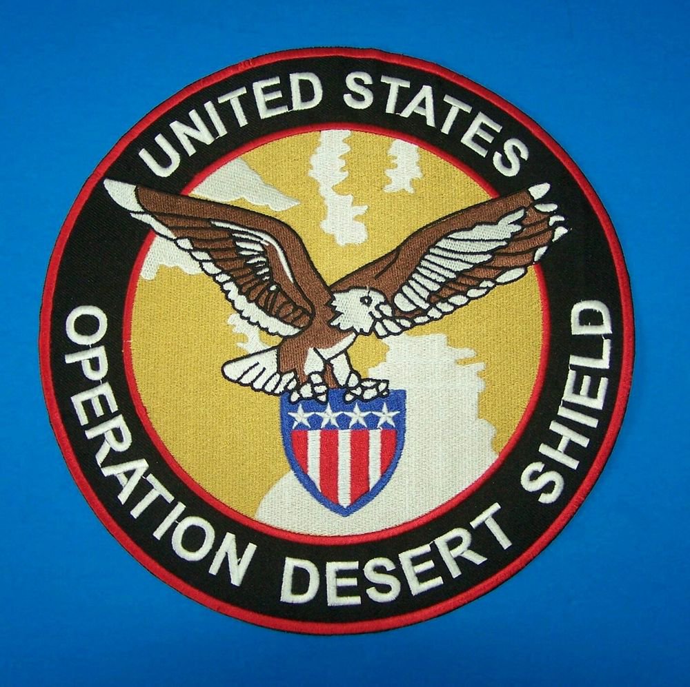 US Operation Desert Shield Patch Large Back Patch for Vest Jacket 10 ...