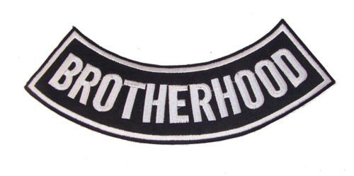 BROTHERHOOD BACK PATCH ROCKER FOR MOTORCYCLE BIKER VEST JACKET