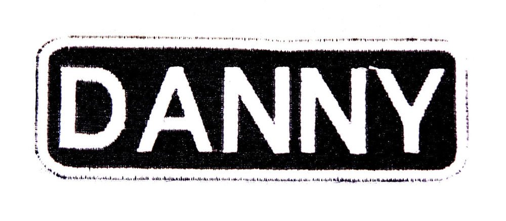 DANNY Name Tag Patch Iron on or sew on for Shirt Jacket Vest New Name ...