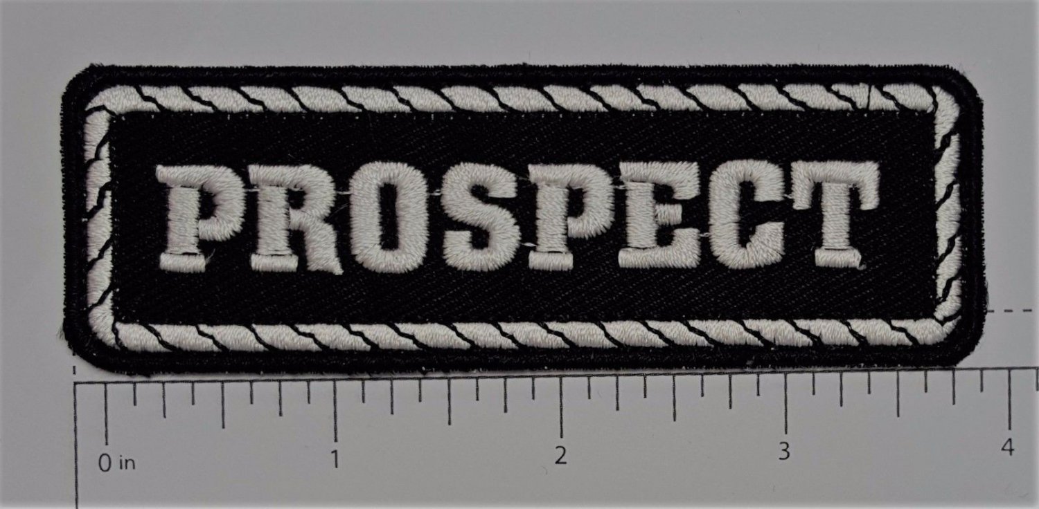 Prospect Club Outlaw Biker Funny Motorcycle Iron On Small Patch