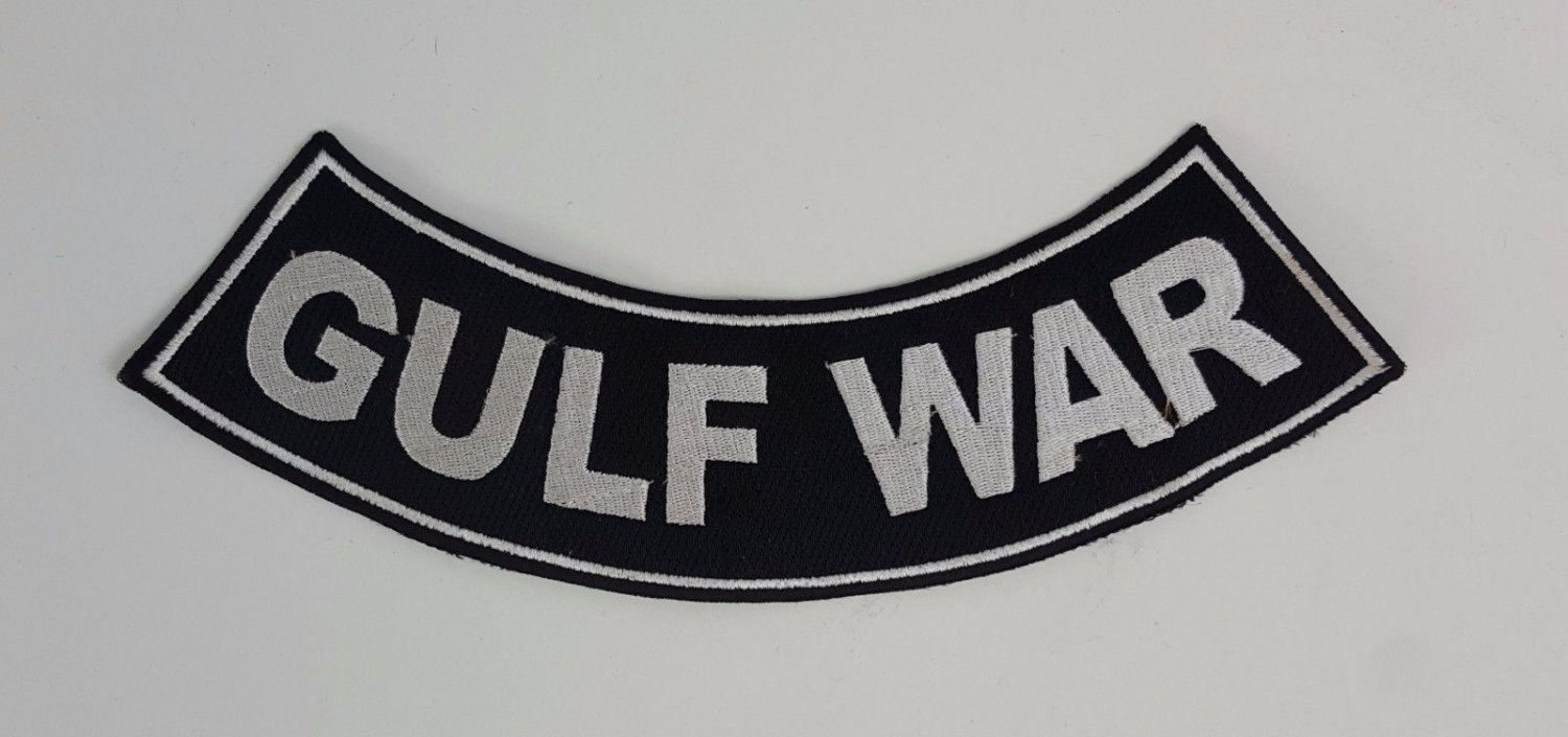 Gulf War - Bottom Rocker Iron on Harley Military Club Back Patch