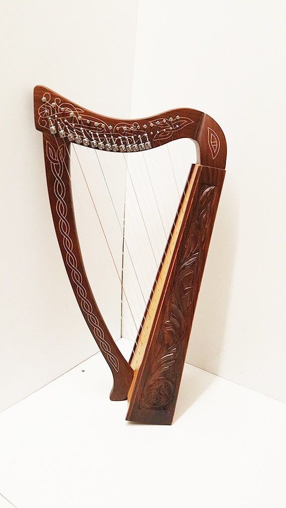 36 INCH 22 String Lever Harp Celtic Irish Style Solid wood free ...