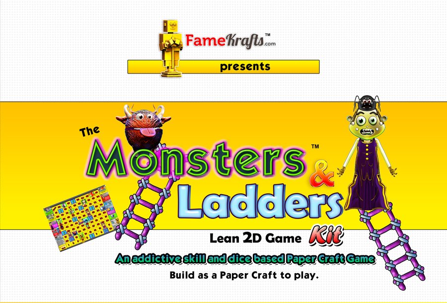 Monsters and Ladders 2D Lean Kit + Extra Pawn Kit