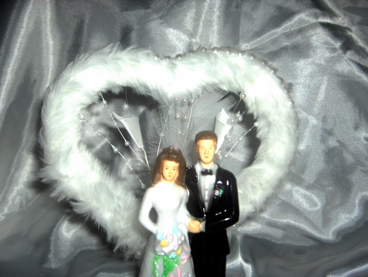 Faux Fur Wedding Cake Topper - HP3725