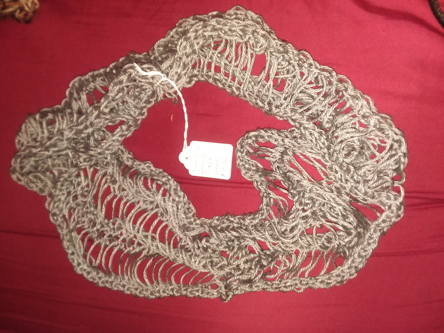 Gray dew drop infinity scarf