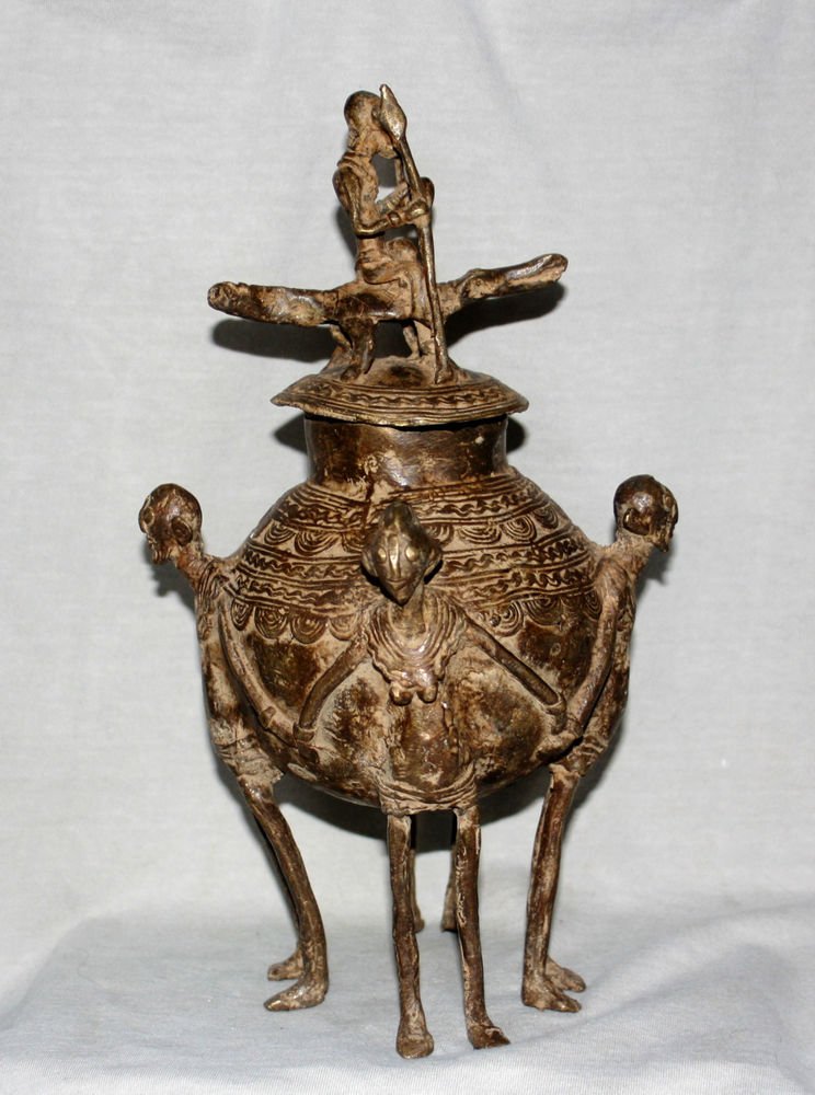 Unique African Tribal Antique Akan Ashanti Cast Bronze Very Ornate ...