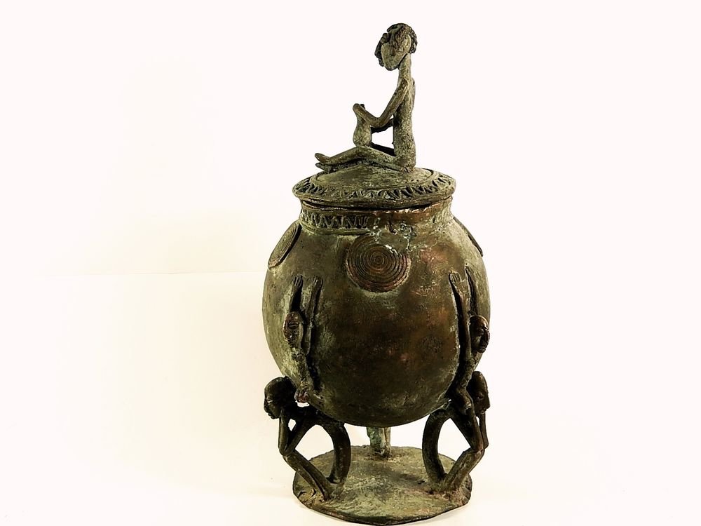 Antique Rare Ashanti Akan African Tribal Cast Bronze Very Ornate ...
