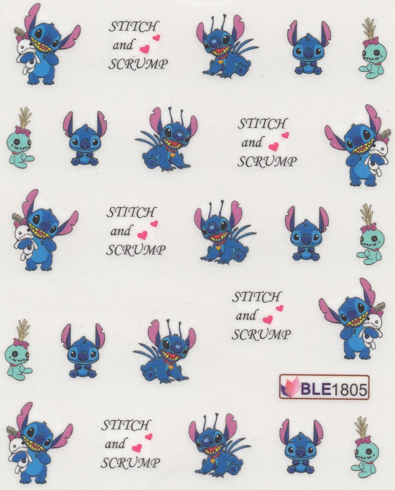 Stitch & Scrump Nail Art Decals ~ Water Slide Transfer Stickers