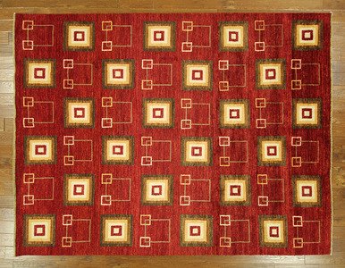 Unique High Kpsi Double Knotted Red Gabbeh 8x10 Hand Knotted Wool Area ...