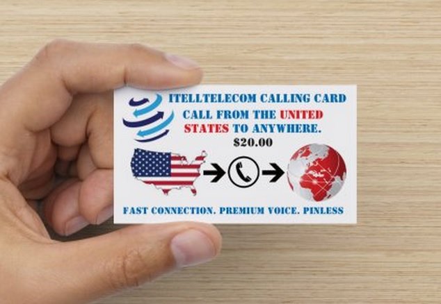 $20.00 international calling card PINless Rechargeable No Fees No ...