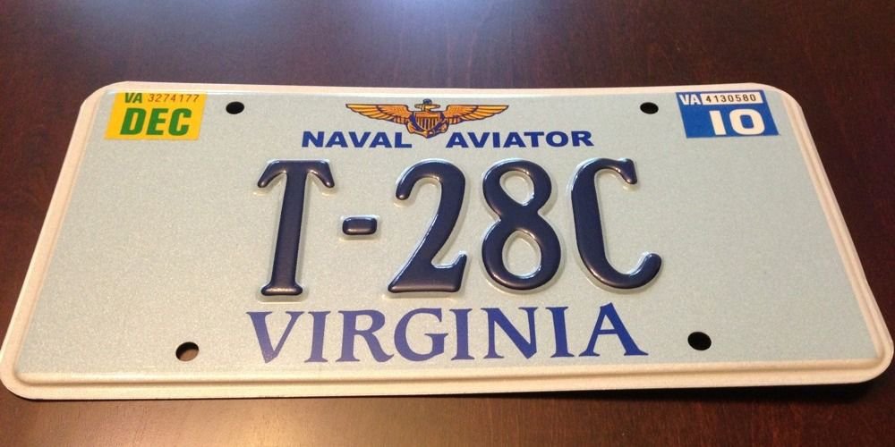 Naval Aviation vanity TROJAN T 28C license plate Aircraft Plane Pilot ...