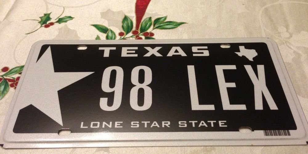 Texas vanity Big Star 1998 LEX LEXUS Toyota license Plate sports luxury ...