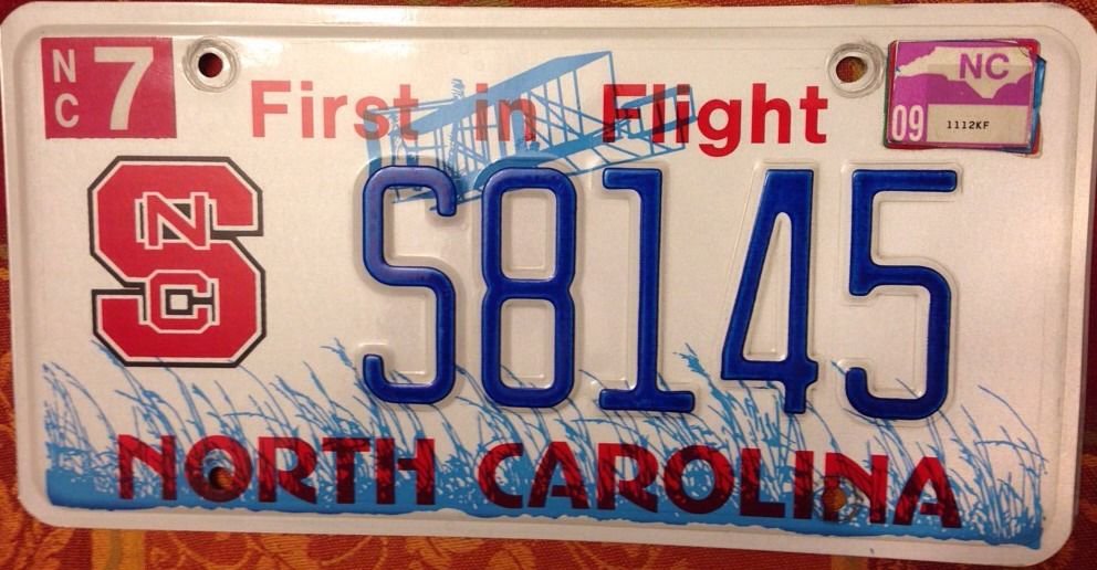 North Carolina NC State University license Plate Basketball NCAA ...