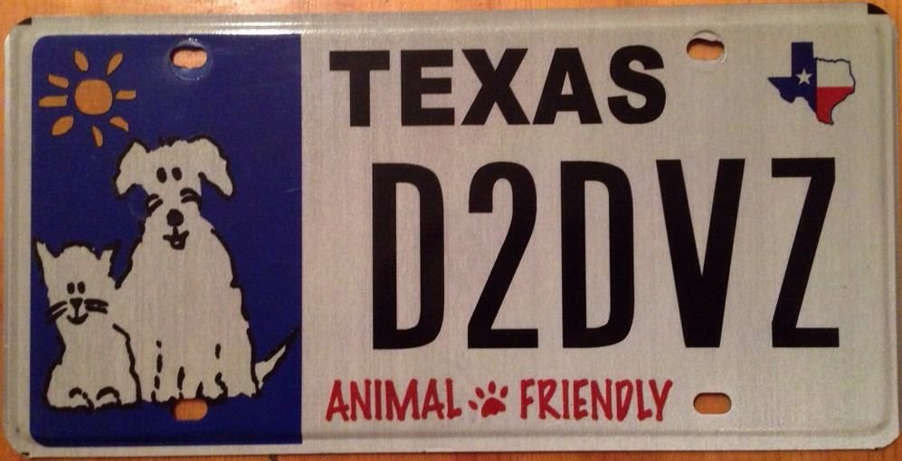 Texas Animal Friendly Spay Neuter license plate Pet Dog Cat Dogs cats ...