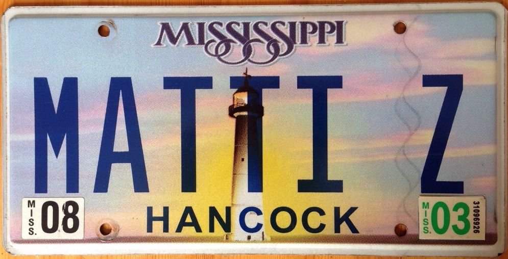 MS vanity MATTI Z license plate Matthew Mathias Mathieu Mateo Matteo ...