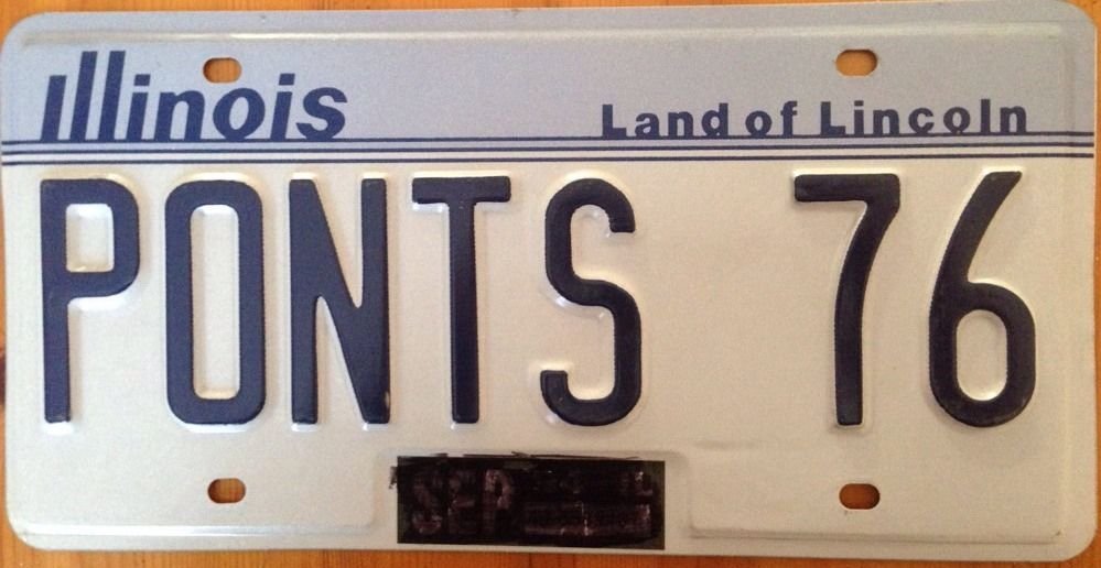 IL vanity PONTiacS Pontiac 1976 license plate Hot Rod Muscle Auto ...