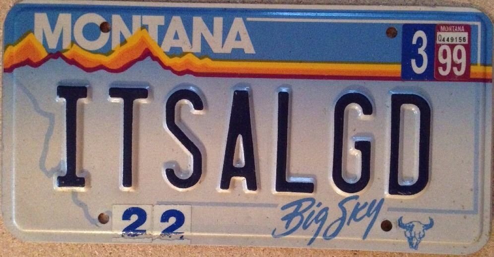 Vanity IT S ALL GOD license plate Religion Catholic Church Christ Heaven