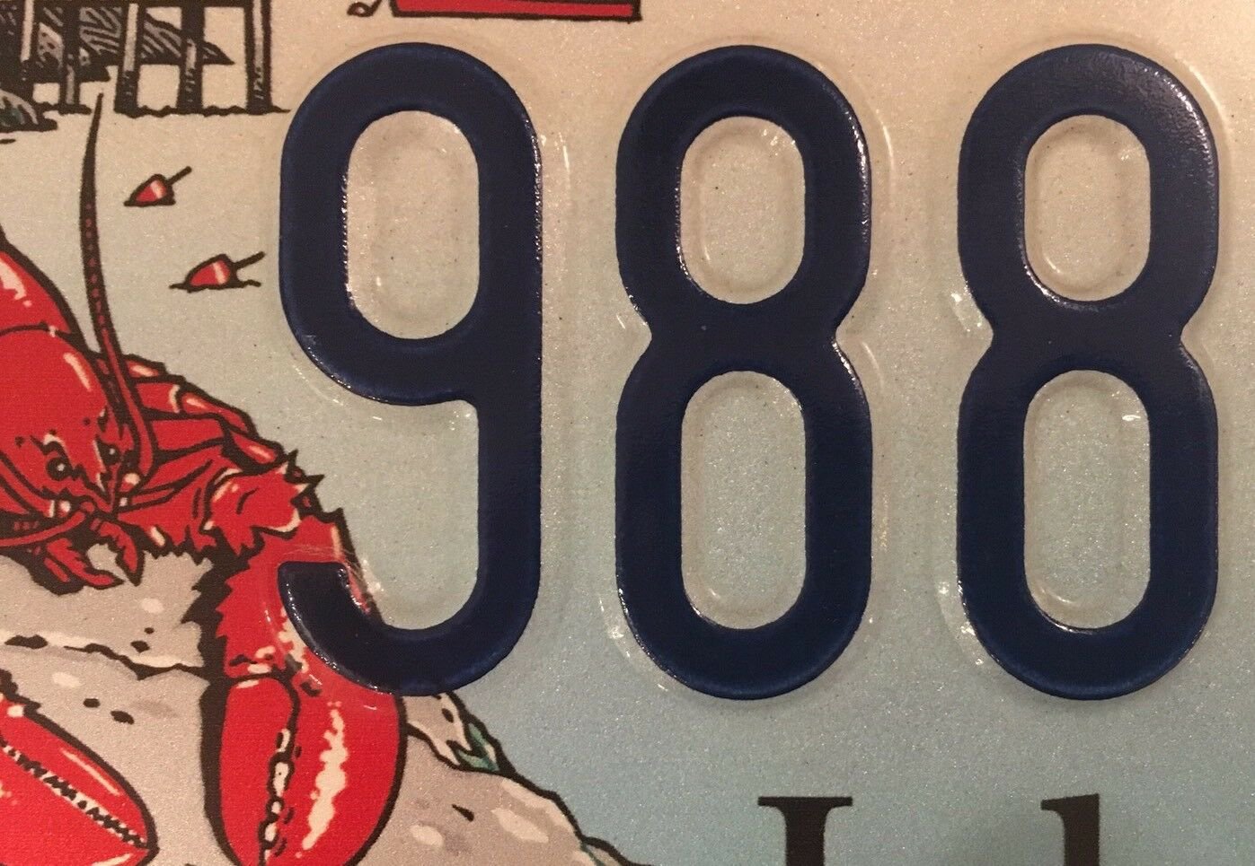 ACADIA NATIONAL PARK WILDLIFE LOBSTER license plate 998 AEH Pound ...