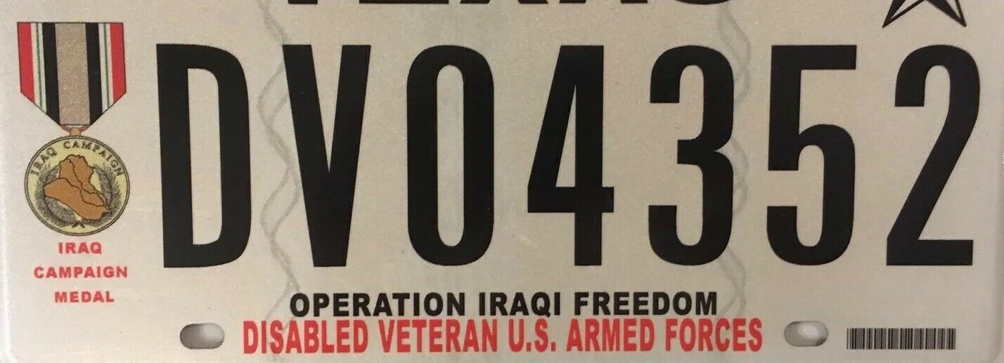 OPERATION IRAQI FREEDOM IRAQ WAR VET license plate military Medal ...