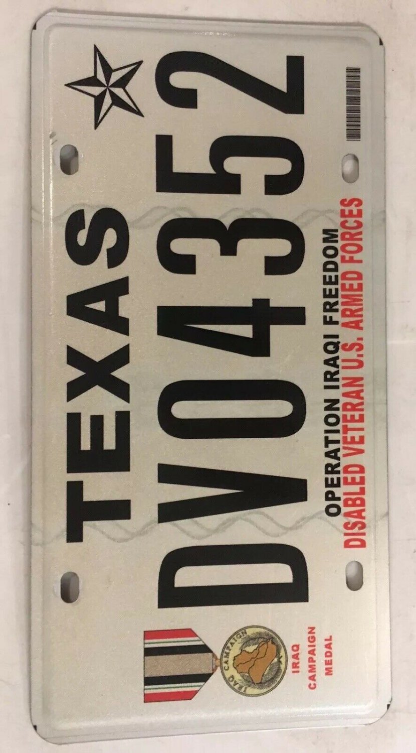 OPERATION IRAQI FREEDOM IRAQ WAR VET license plate military Medal ...