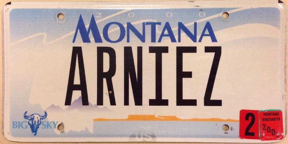 Montana vanity ARNIE Z license plate Aaron Arnold Arne Arno Arney ...