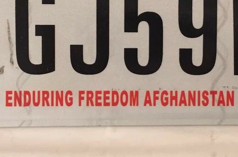 ENDURING FREEDOM AFGHANISTAN WAR VET license plate military Medal ...