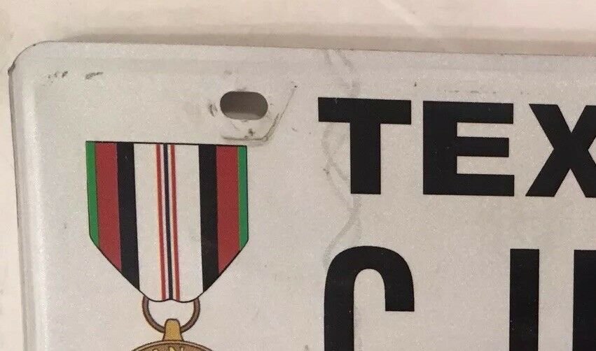ENDURING FREEDOM AFGHANISTAN WAR VET license plate military Medal ...