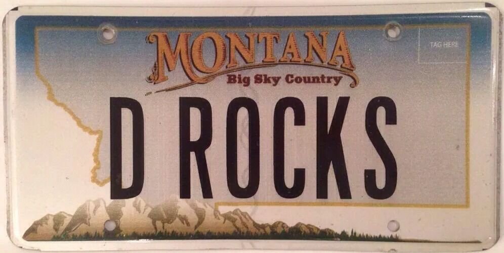 MT vanity D ROCKS license plate Rock & Roll Music Dad David Dog Dance ...