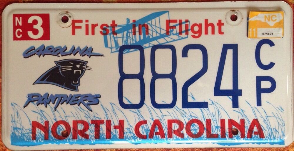 North Carolina Panthers NFL license plate Super Bowl Football Cam ...