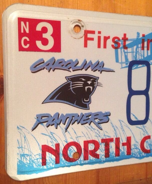 North Carolina Panthers NFL license plate Super Bowl Football Cam ...