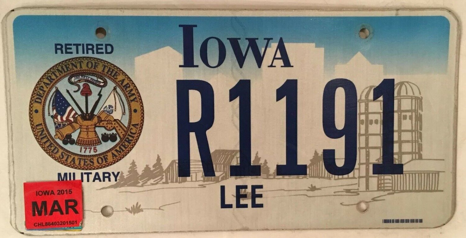 U. S. ARMY license plate Infantry Foot Soldier USMC UA West Point ...