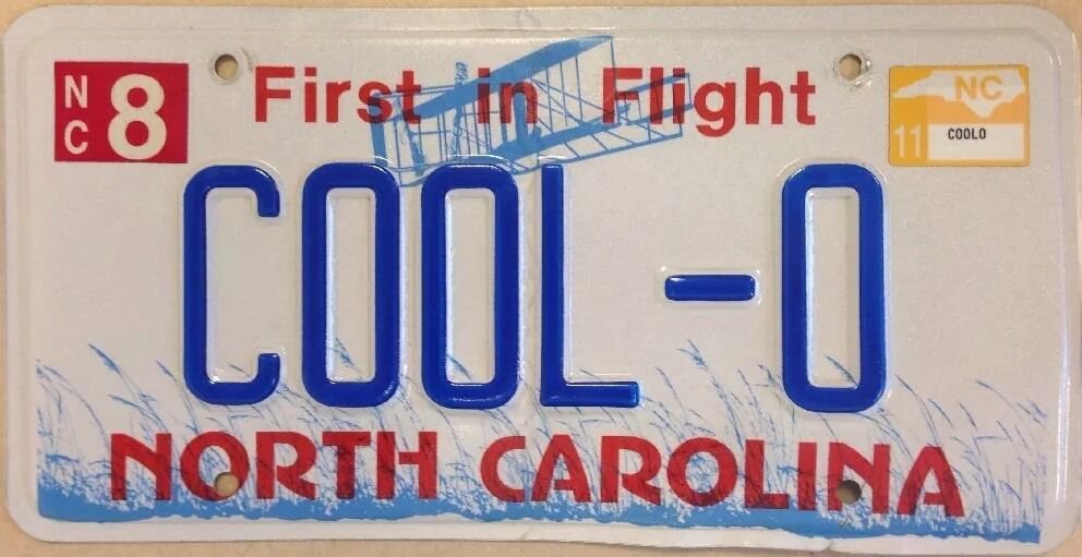 Carolina vanity COOL O License Plate relax fresh cold Fridge Air ...