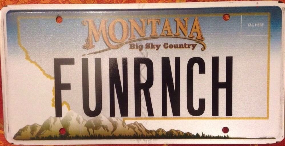 Montana vanity FUN RANCH license plate Horse Cow Cowboy Farm Cowgirl ...