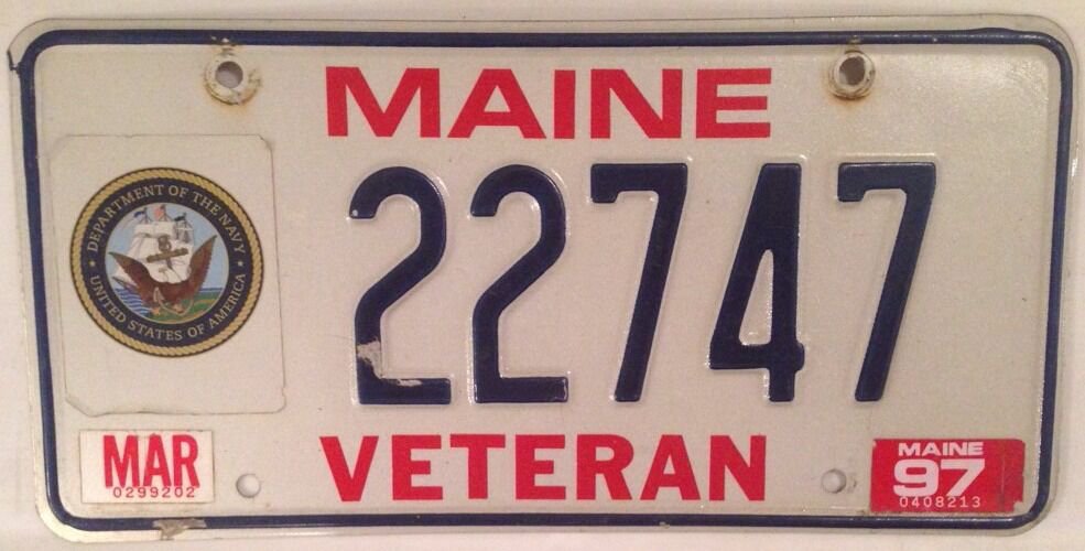 U.S. NAVY VETERAN license plate Military Seaman Reserve USN Squid ...