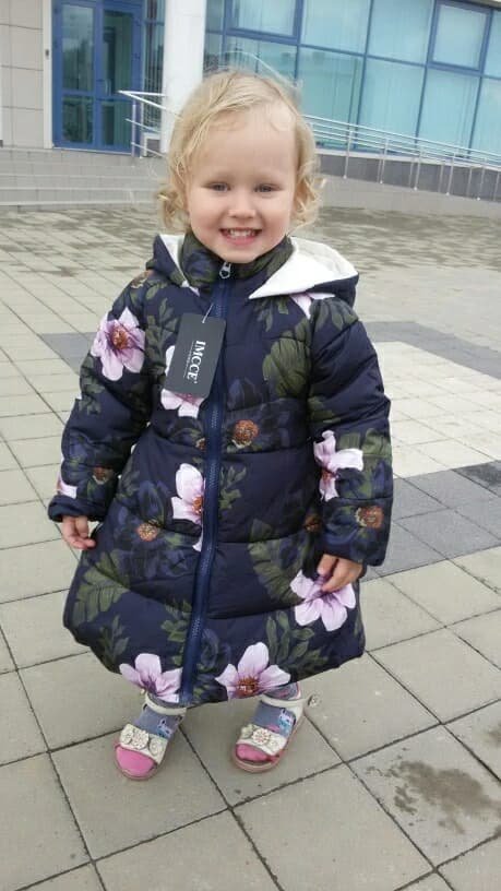 Thick and Warm Navy Blue Winter Coats for Infant Girls Hooded Dress ...