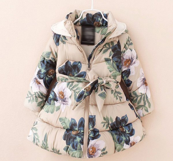 Thick and Warm Navy Blue Winter Coats for Infant Girls Hooded Dress ...