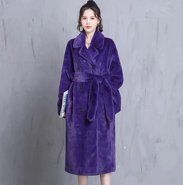 Rsslyn Purple Coats for Women Plus Sizes Purple Winter Trench Coats ...