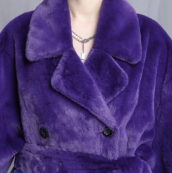 Rsslyn Purple Coats for Women Plus Sizes Purple Winter Trench Coats ...