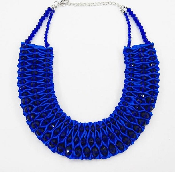 TF Royal Blue Chokers for Women Timeless Fashion Trendy Bib Statement